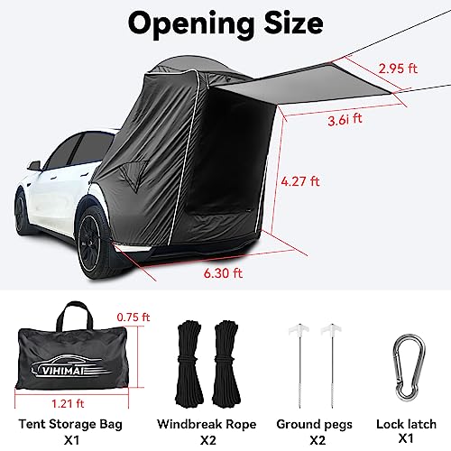 VIHIMAI Tesla Model Y Camping Tent Tailgate Shade Awning Tent for Tesla Model Y 2023 2022 2021 2020