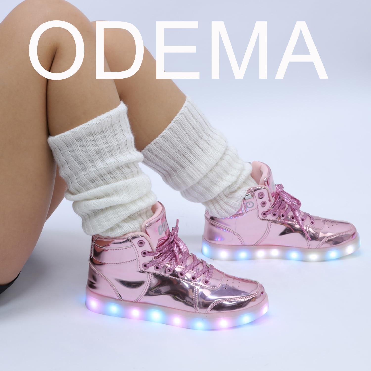 Odema V3 Aurora Unisex High Top Light Up Shoes, Sneakers with Lights for Men,Women, Led Light Shoes,USB Charging Glowing shoes for Teens