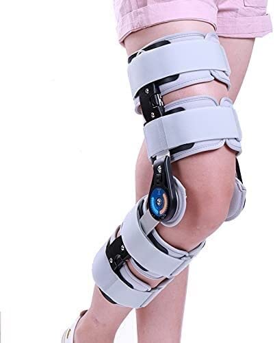 TSUSF Adjustable Hinged ROM Knee Brace, Orthopedic Support Stabilizer For ACL/Ligament/Sports Injuries Helps Stabilized Knee Universal Size