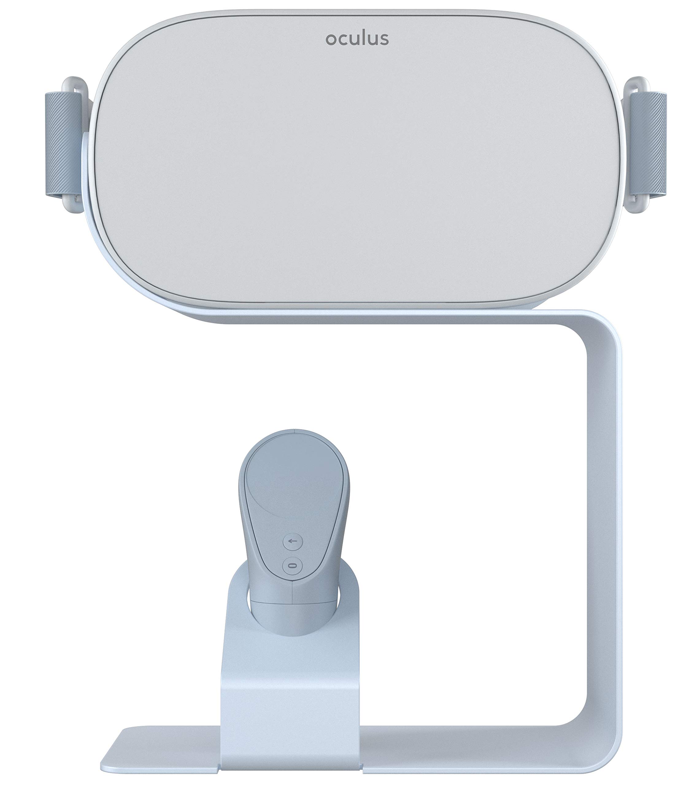 Skywin Display Stand for Oculus Go with Silicone Controller Skin - Compact Aluminum Stand Secures and Displays your VR Headset and Controller