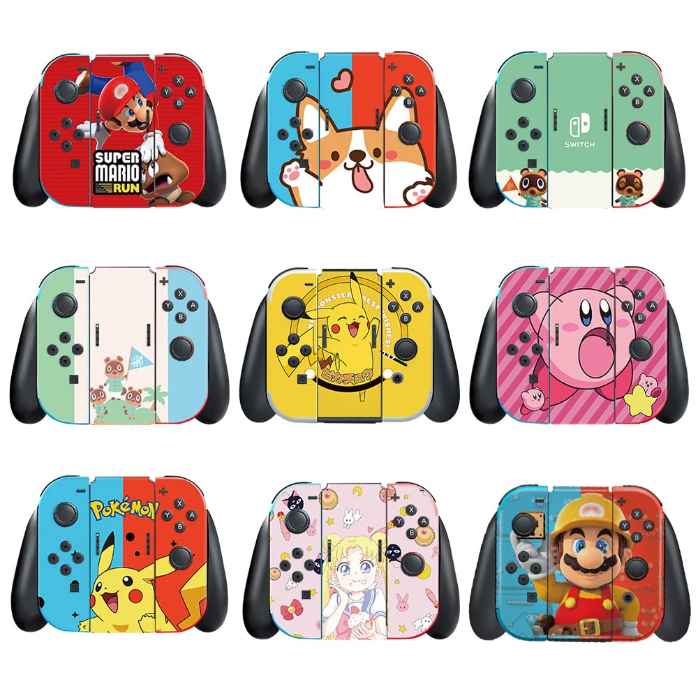 Switch Skin Sticker, 3M Vinyl Decal Sticker Wrap, Stickers Decals Cover Compatible with Nintendo Switch, Faceplate Console Dock Wrap Cover Skin Protective Film Sticker Set (Classical Animal Crossing)