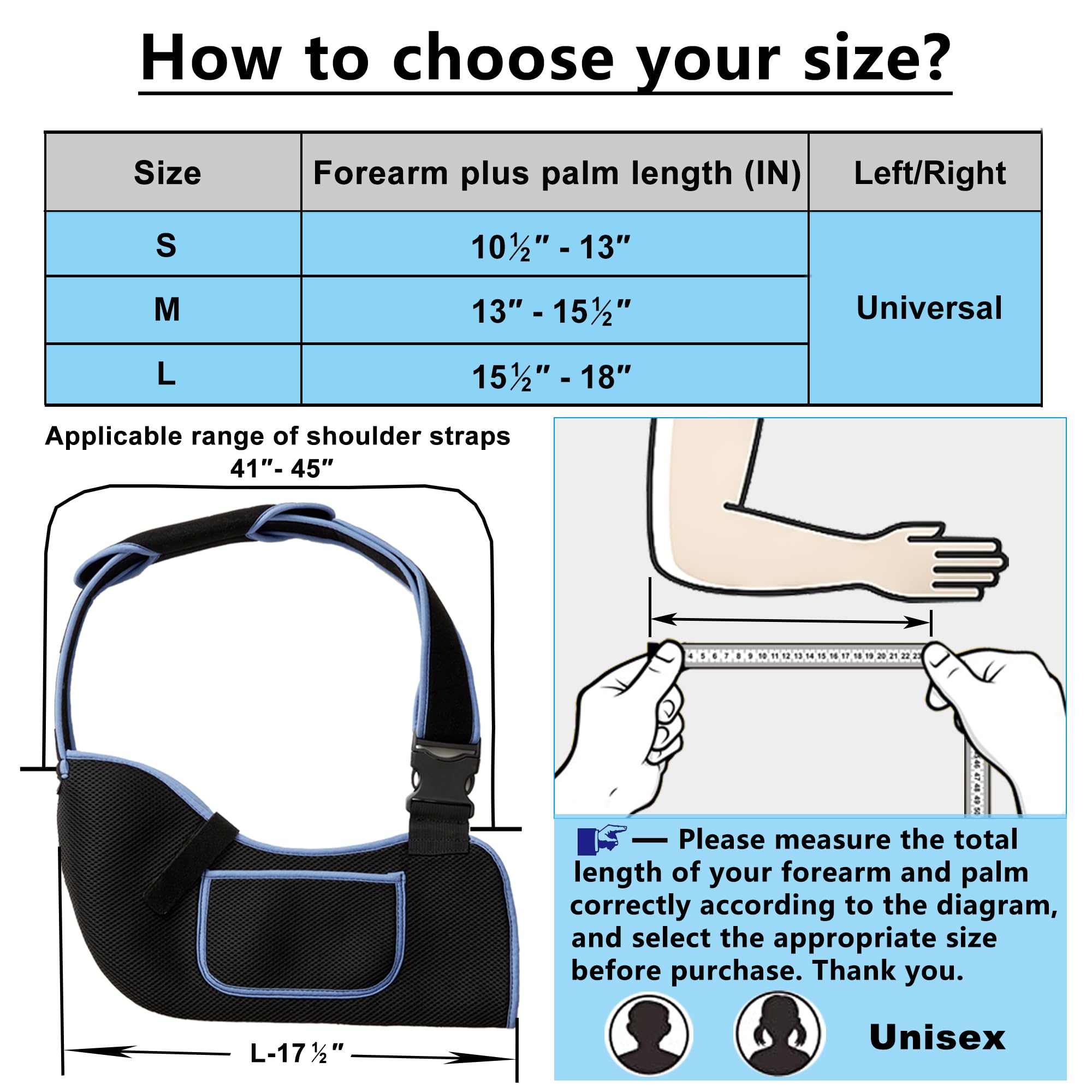 VISKONDA Arm Sling Shoulder Immobilizer-Rotator Cuff Support Brace-Comfortable Medical Sling for Shoulder Injury,Left and Right Arm,Men and Women,for Broken,Dislocated,Fracture,Strain(Large)