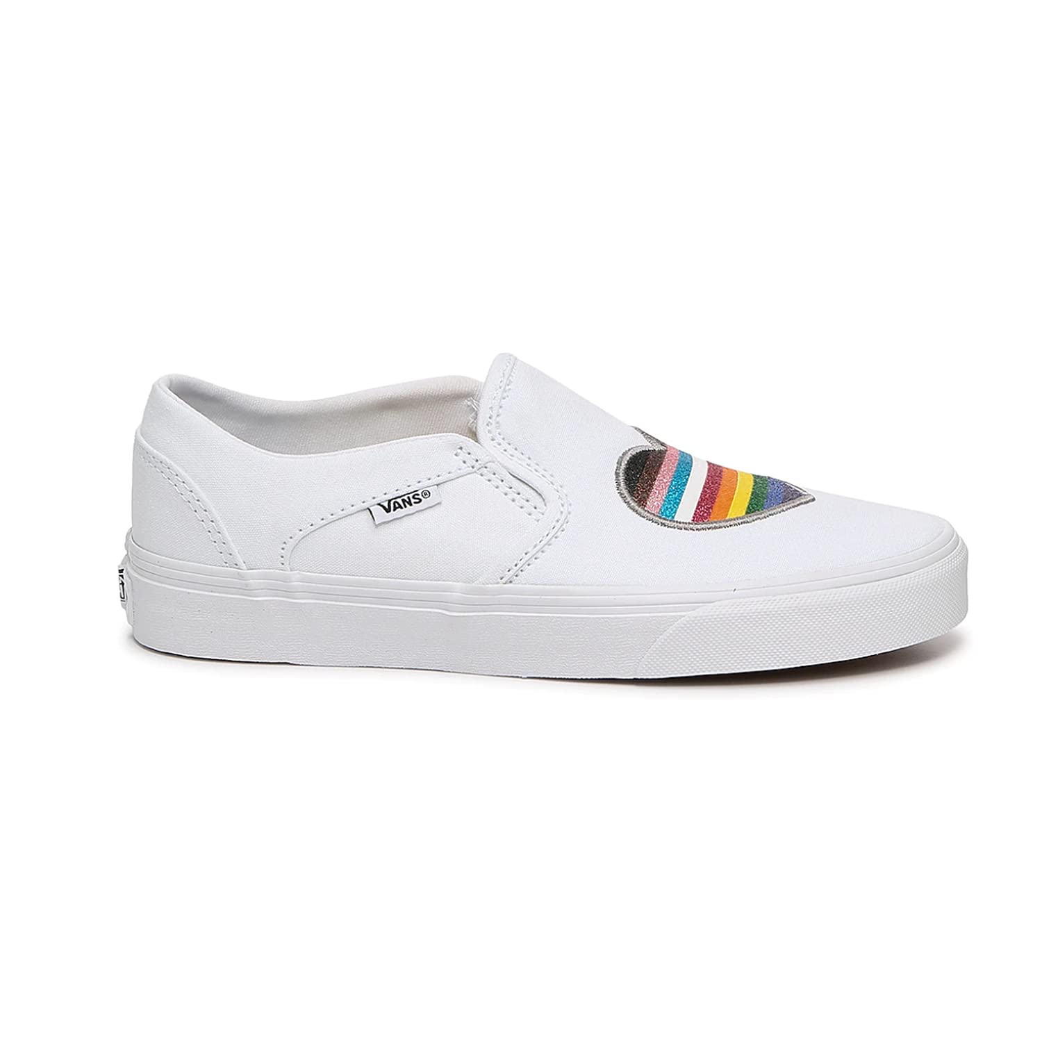Vans Unisex Asher Pride Slip On Sneaker 7.5