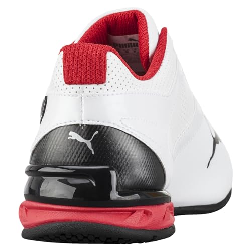 PUMA Mens Tazon 6 Cross Trainer, PUMA Mens White-PUMA Mens Black-PUMA Mens Silver, 10