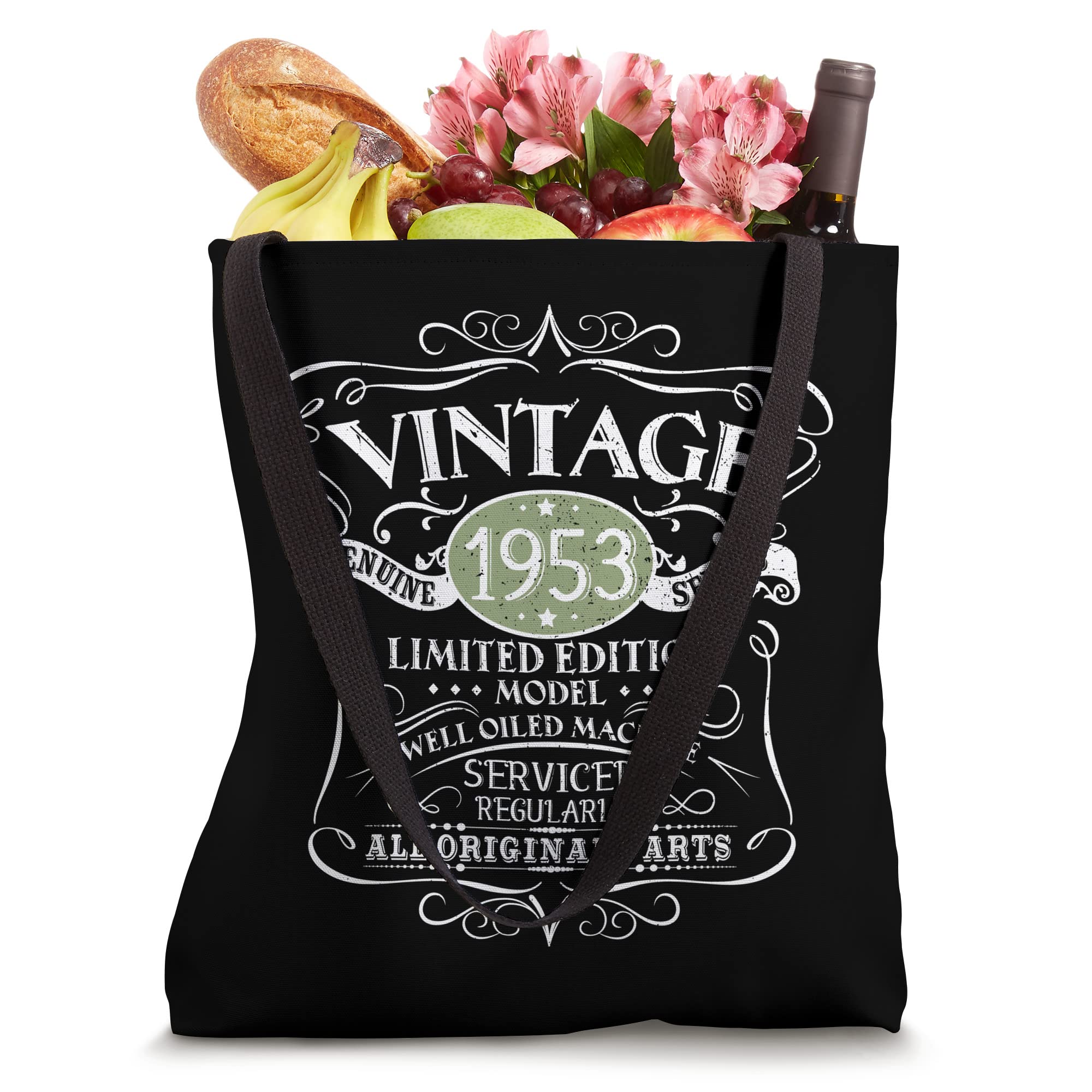 Vintage 1953 69th Birthday Gift Men Women Original Design Tote Bag