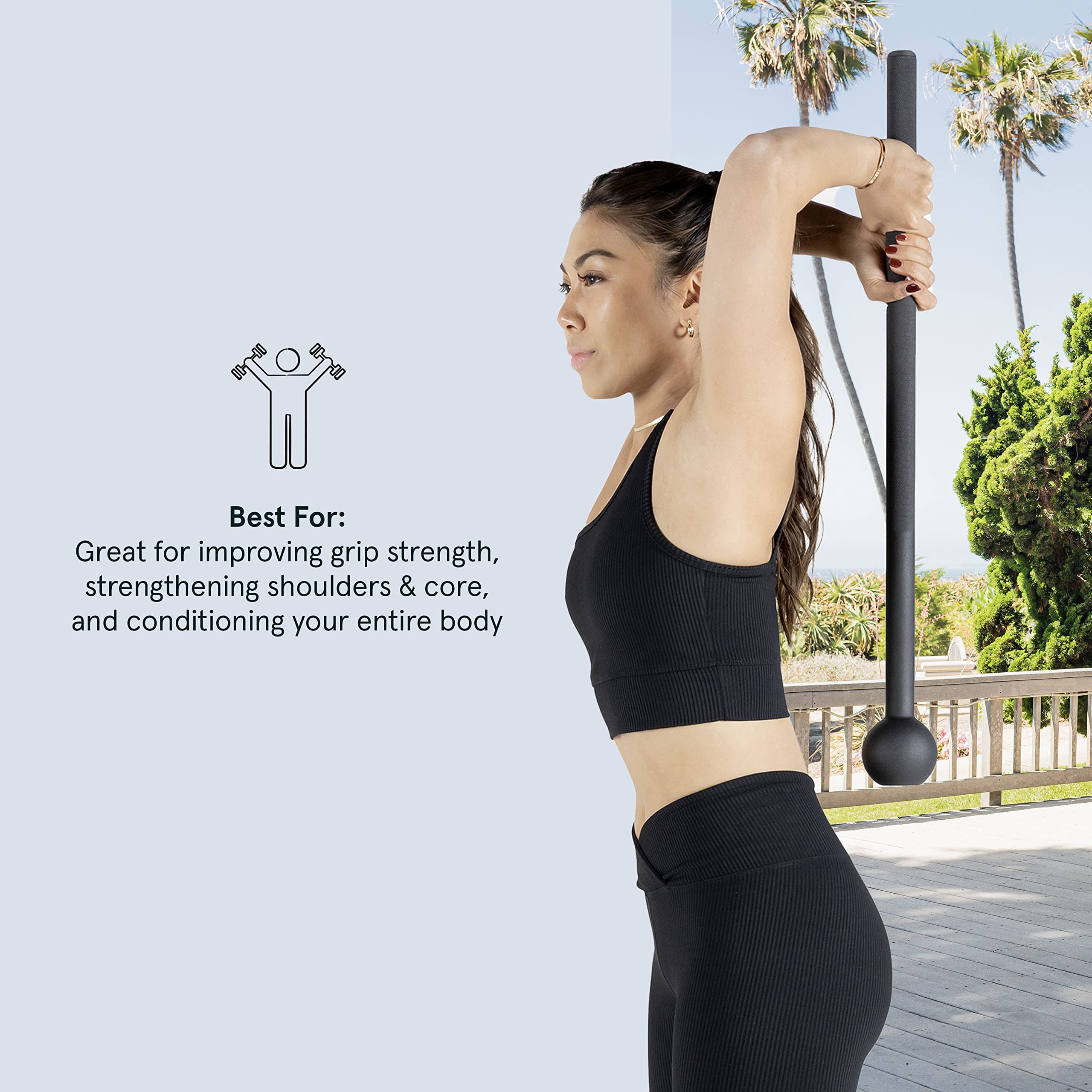 Retrospec Steel Macebell 5 to 30lbs for Men & Women Steel Mace Strength Training & Full Body Workouts