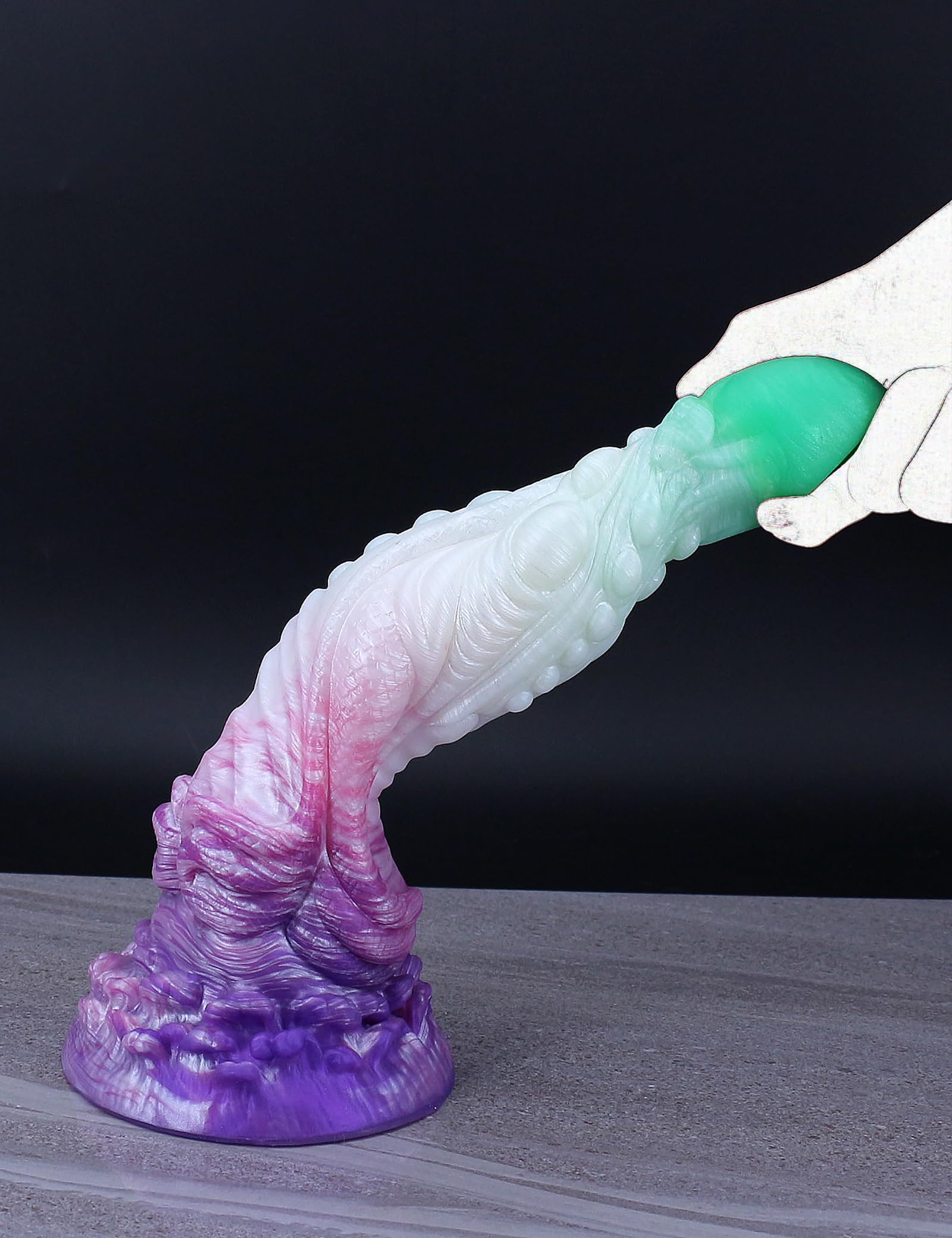 Realistic Thick Dragon Dildo with Knot, 10inch Long Monster Dildos Silicone Fantasy Dildo Anal Plug Toys for Women and Men Couples