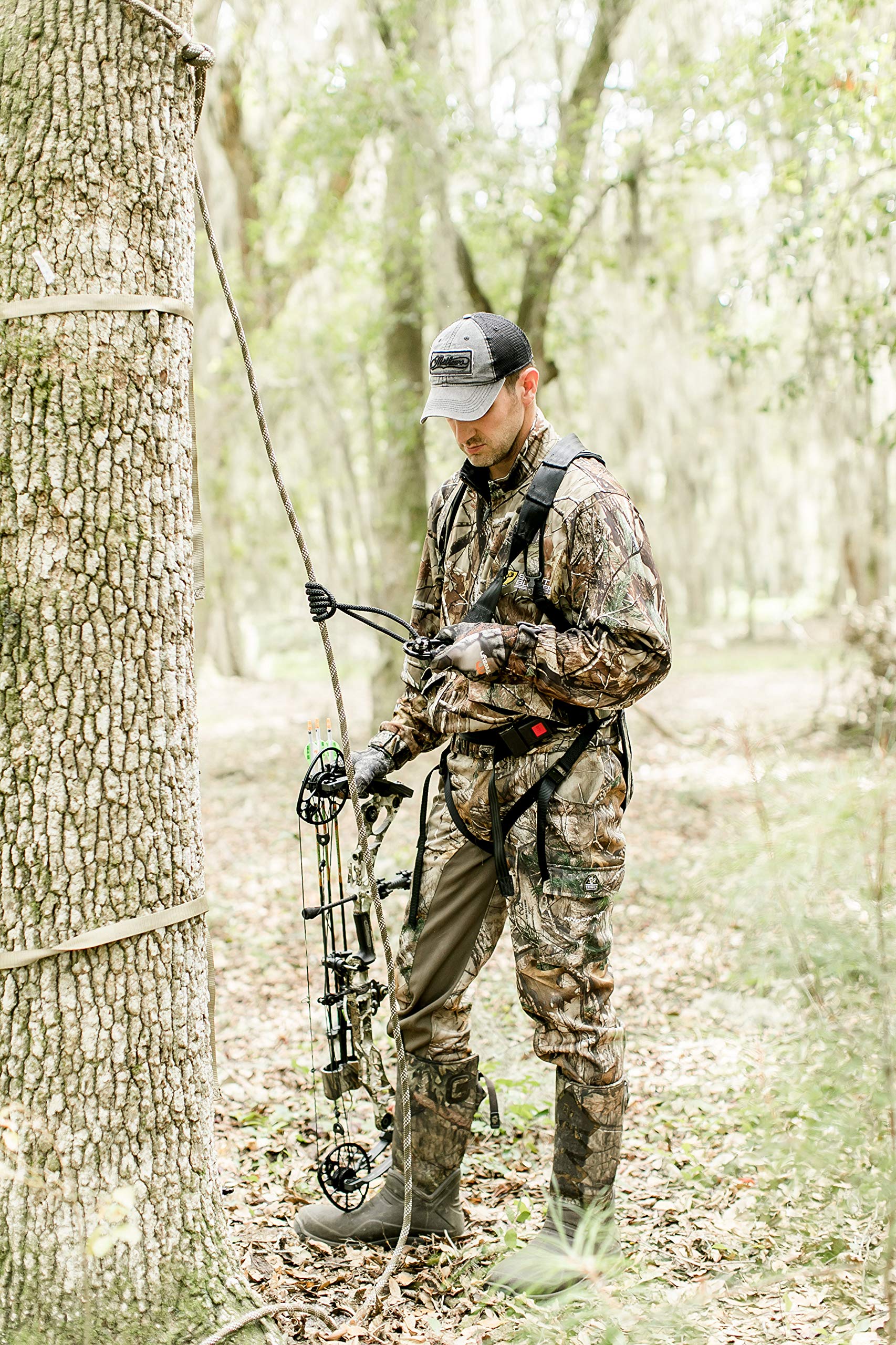 Proven Wild Treestand Safety Rope Lifeline System - 30ft Life Lines for use with Tree Stand Harness. Safety Lifeline Tree Stand Rope. 350 lb Rated Lifeline Rope.