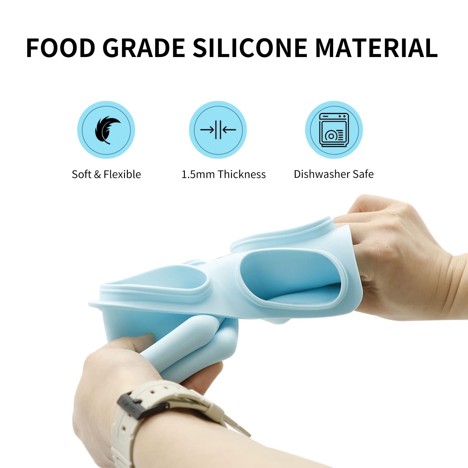 Silicone Popsicle Molds Drip Free Popsicle Holder With Straw Reusable Easy Release Ice Pop Maker BPA Free Homemade Popsicle Mold with Cleansing Brush and Popsicle Sticks (Gray)