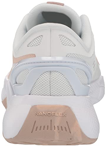 Reebok womens Nanoflex Cross Trainer, White/Soft Ecru/Rose Gold, 8.5 US