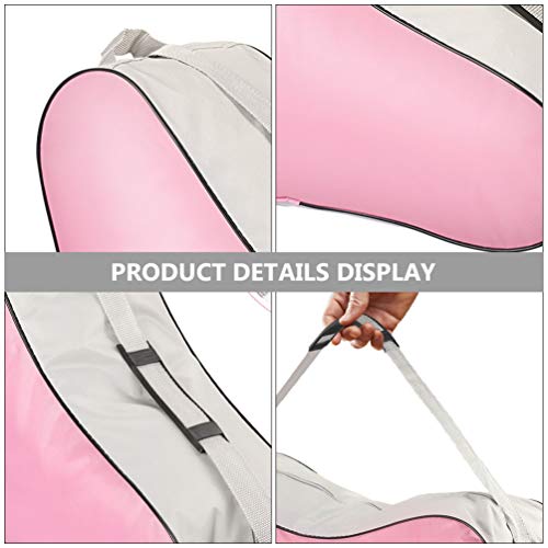 VOSAREA 2PCS Ice Skate Bags Triangle Roller Skates Tote Bag Rollerskates Ice Skating Bags Roller Ski Boot Bag for Ice Skate Protective Gears Kids Adults(Pink)