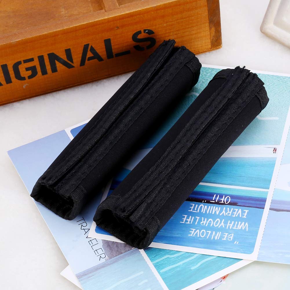 Ruiqas Stroller Handle Covers 1 Pair Baby Pushchair Handle Cover Stroller Handle Grip Bar Anti-slip Cover Pushchair Pram Stroller Cover, Black