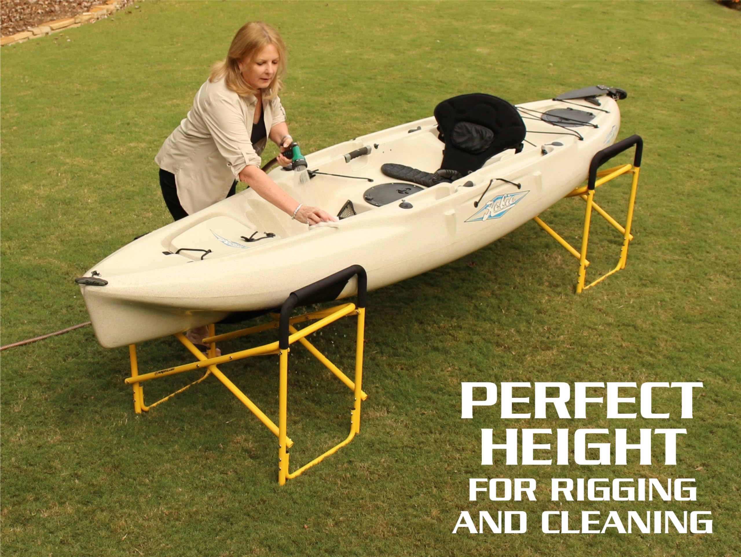 Suspenz Kayak Canoe Stands Foldable, Portable, Big Catch Super Duty Work Stations with Slings, Model (55-0130)