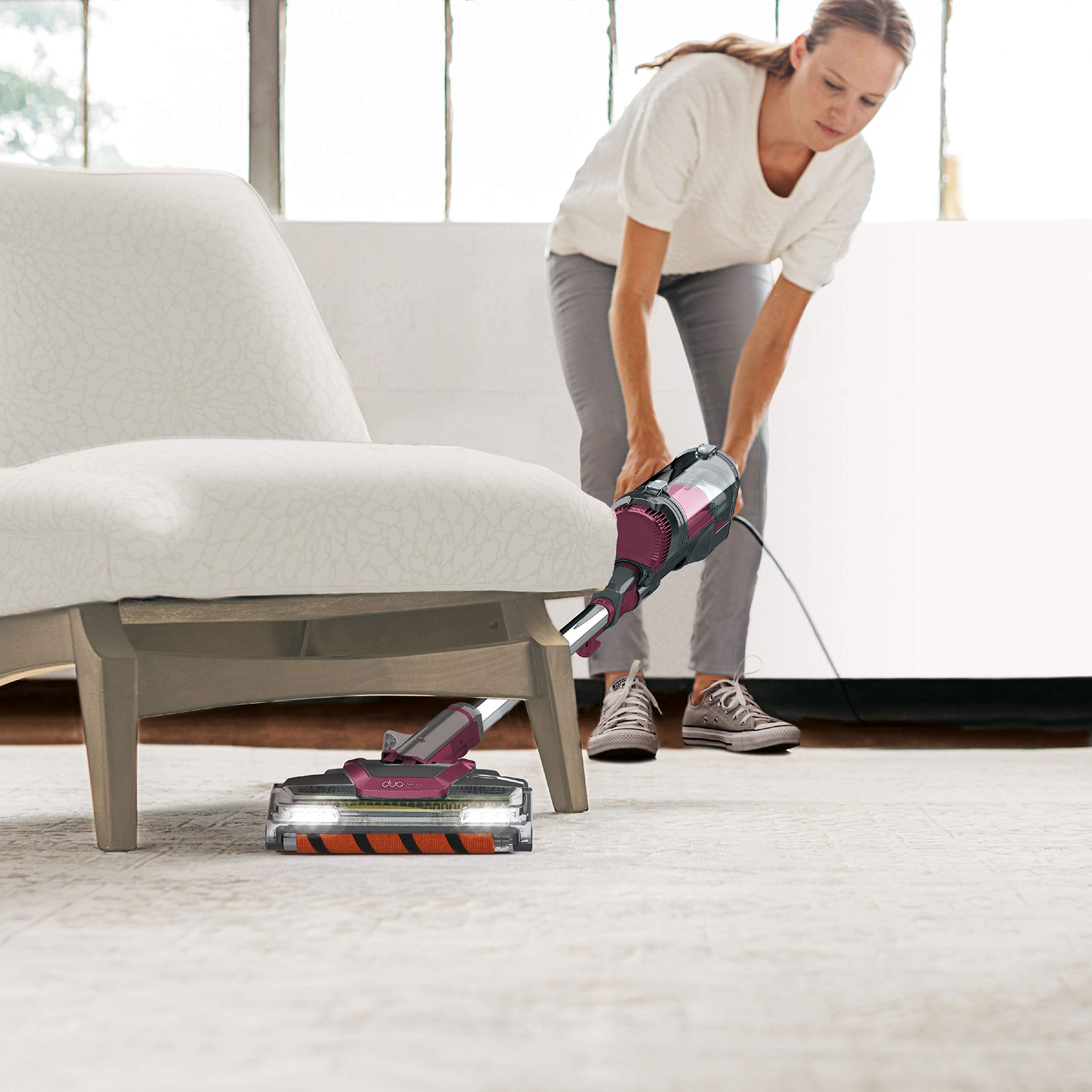 Shark APEX UpLight Lift-Away DuoClean with Self-Cleaning Brushroll Stick Vacuum (Renewed) (Magenta)