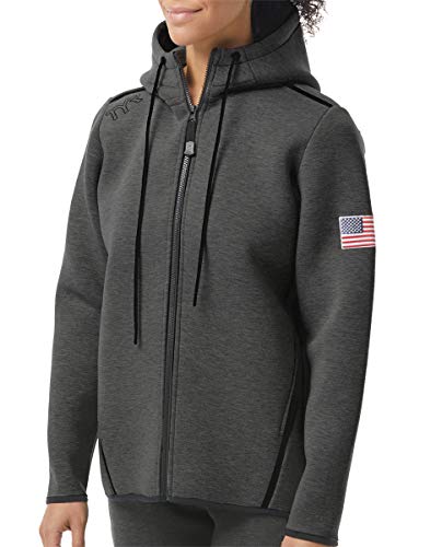 TYR WSFZUS2A237S Womens Elite Hoodie Heather Black S
