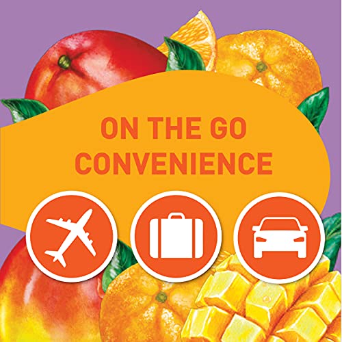 Tampico Singles To Go Drink Mix Packets, Mango Punch, Zero Sugar, Low Calorie, 100% DV of Vitamin C per Serving, Convenient, On-The-Go Water Enhancers, 6 sticks, Pack of 1