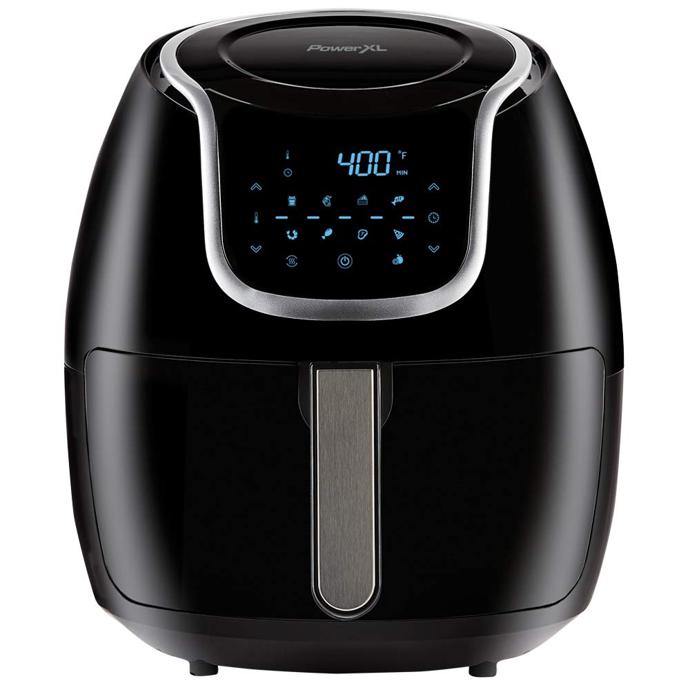 PowerXL Air Fryer Vortex - Multi Cooker with Roast, Bake, Food Dehydrator, Reheat Non Stick Coated Basket, Cookbook (5 QT, Red)