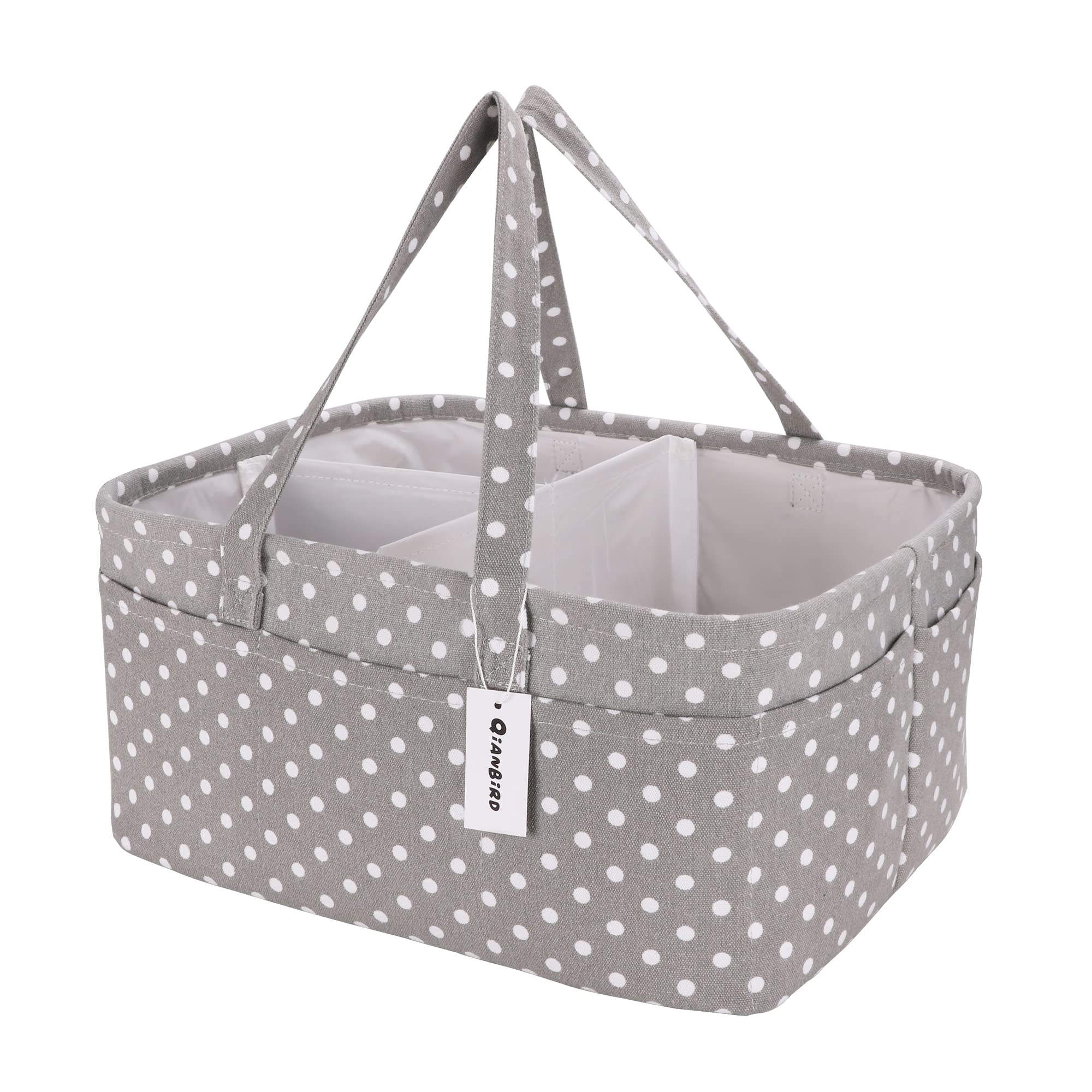 QiANBiRD Baby Diaper Caddy Organizer for Boy Extra Large Nursery Storage Basket Bin Portable Holder Tote bag for Changing Table Car baby shower gifts Registry Newborn Essentials Must Have item