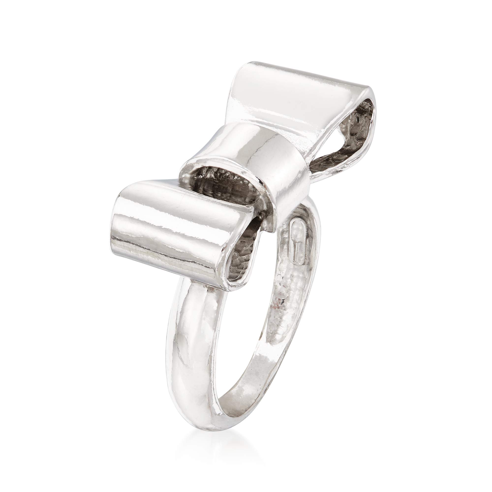 Ross-Simons Italian Sterling Silver Bow Ring. Size 8