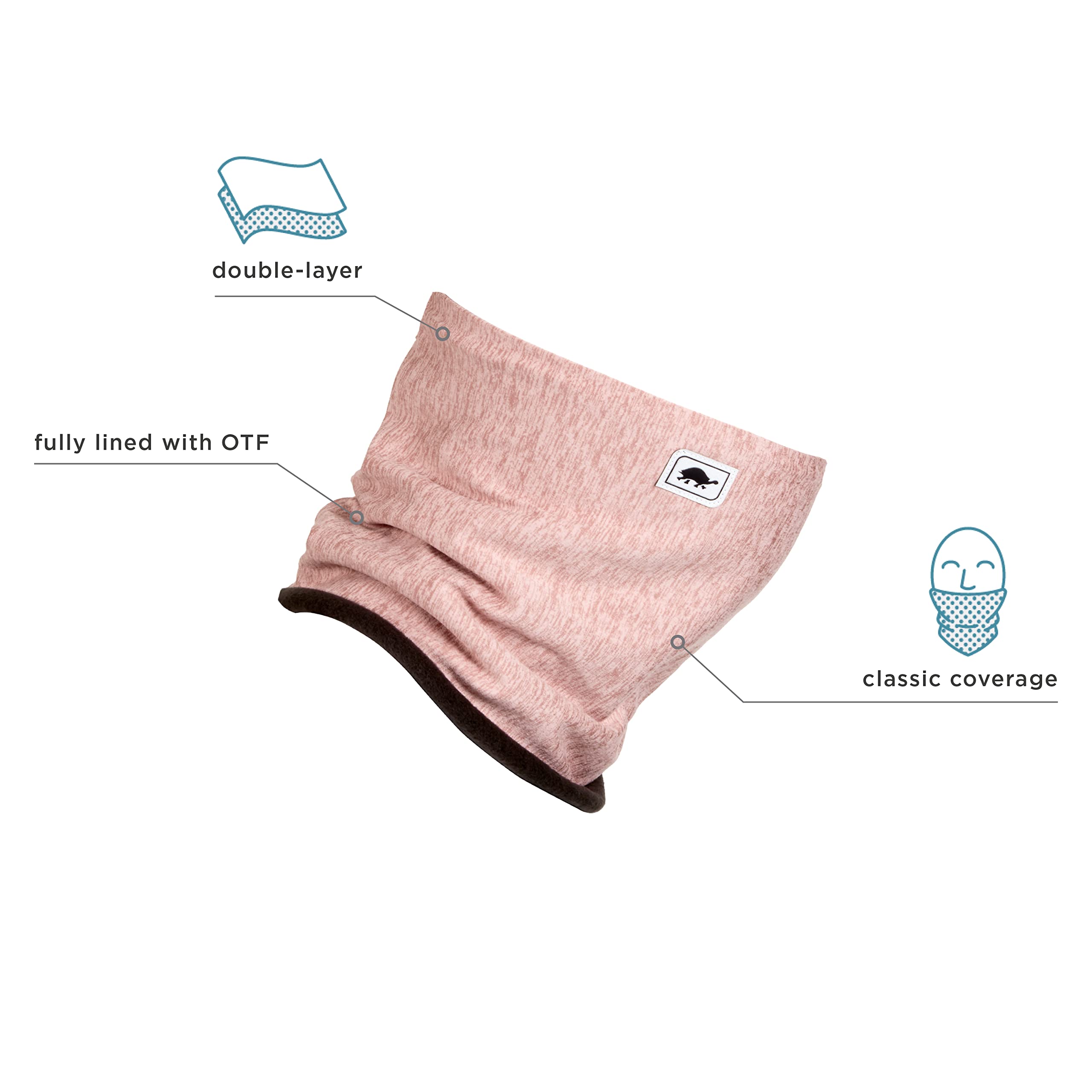 Turtle Fur Neckula Comfort Shell Stria Neck Warmer Lined with Original Turtle Fur Fleece, Eclipse