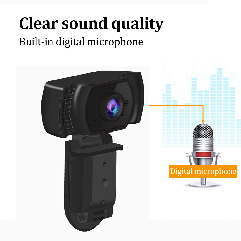 PC Cameras Webcam with Microphone, Computer Web Camera 1080p for Live Streaming, Gaming, Calling and Conferencing Flexible Rotatable,Red
