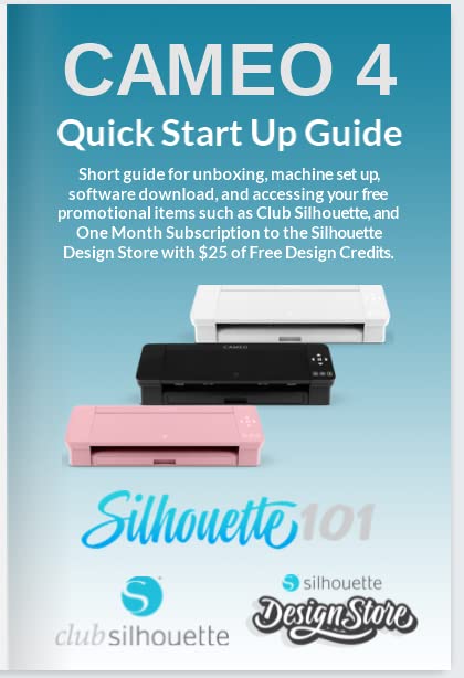 Silhouette Cameo 4 Vinyl Bundle- 48 Sheets of Vinyl, CrafterCuts 7 Piece Vinyl Tool Kit and Cameo 4 Start Up Guide with Bonus Designs