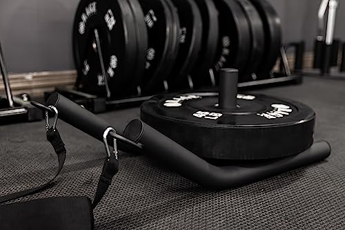 Rage Fitness R2 Weight Training Pull Sled with Harness. 90 LBS Capacity & 6.5 Feet Strap. Power Speed Sled Ideal for Endurance and Weight Training. Compatible with Bumper Plates(Black)