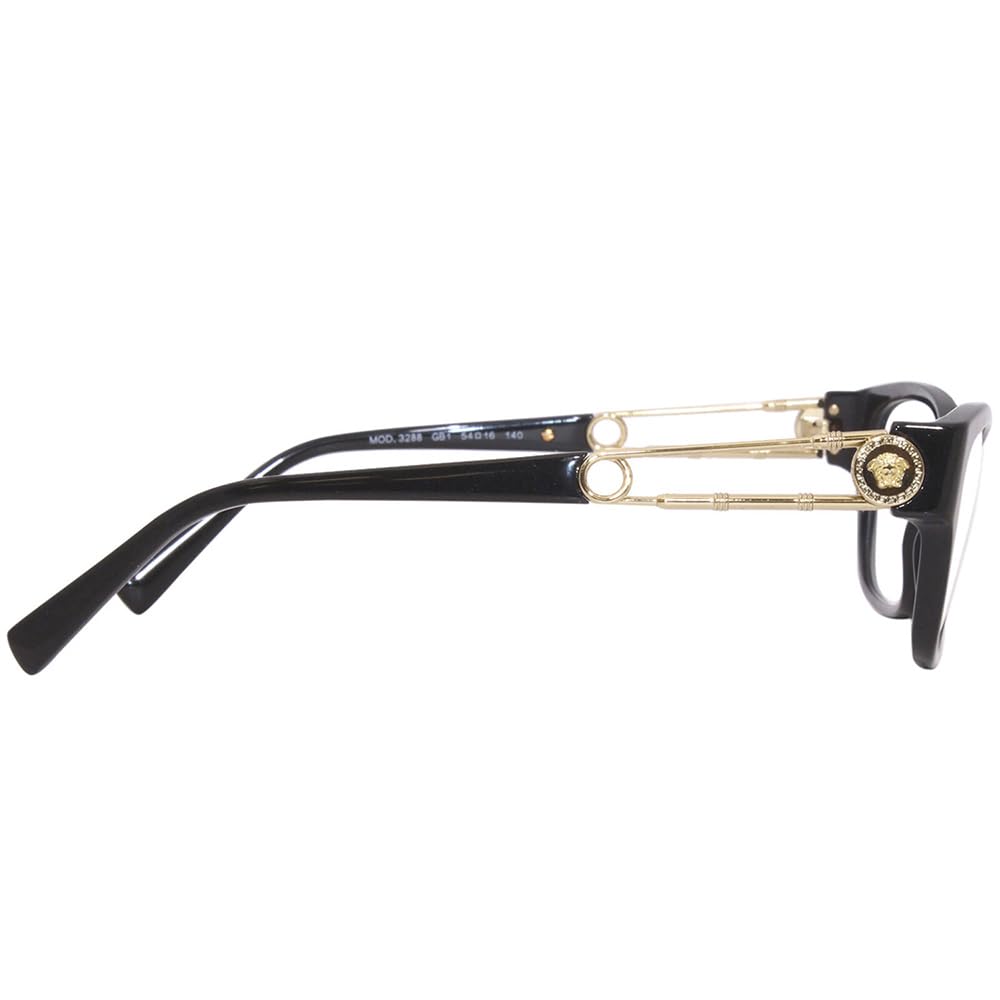 Versace VE 3288 GB1 Rectangle Plastic Black Eyeglasses with Demo Lens