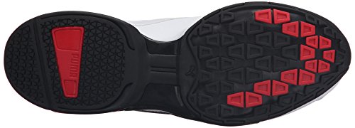 PUMA Mens Tazon 6 Cross Trainer, PUMA Mens White-PUMA Mens Black-PUMA Mens Silver, 10