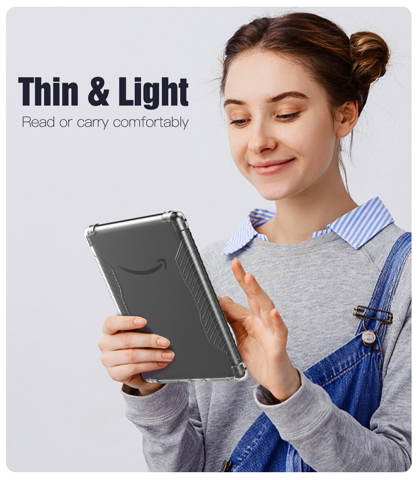 TiMOVO Case Fits All-New Kindle Paperwhite (6.8", 11th Generation, 2021 Release), Soft TPU Protective Case Cover with Reinforced Corners, Slim and Lightweight Transparent Anti-Scratch Cover, Clear