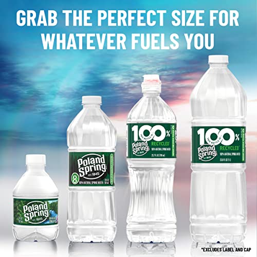 Poland Spring Brand 100% Natural Spring Water, plastic bottles,16.9 Fl Oz (Pack of 12)
