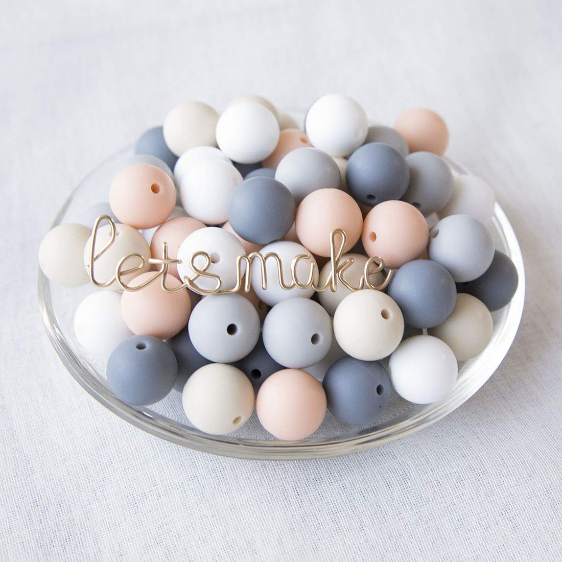 Silicone Beads Free BPA 15MM 50PC DIY Beads Accessories