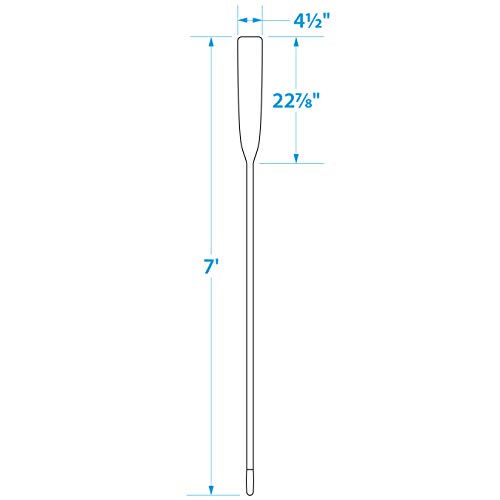 Seachoice 7 Ft. Wood Oar, New Zealand Pine Construction, 22-7/8x4-5/16x15/16. Blade, Comfort Grip, Clear Finish