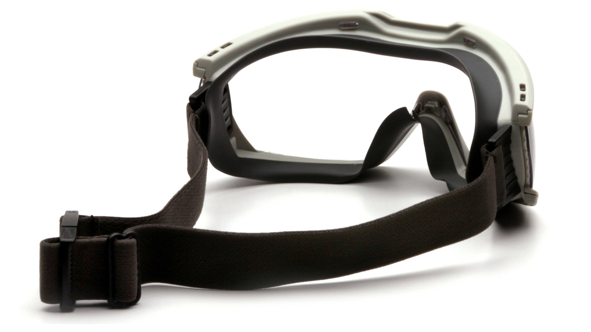 Pyramex Capstone Chemical Splash Goggle With Clear Anti-Fog Lens And Gray Frame Includes Cloth Strap