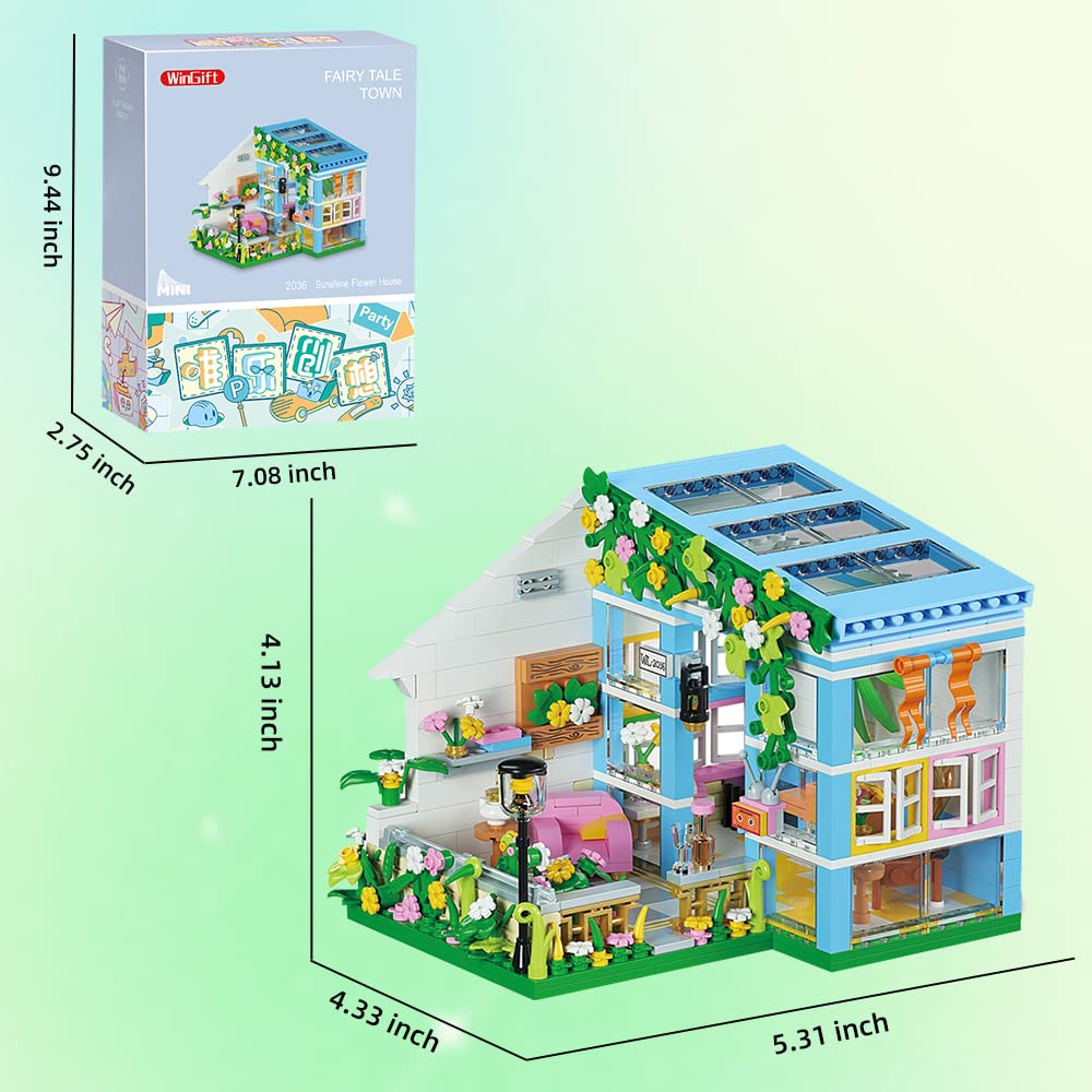 WINGIFT 608 Piece Flower House