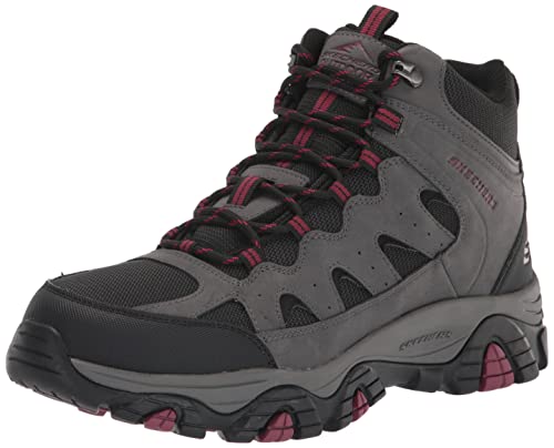 Skechers USA Men's mens Hiking Boot, Black/Grey, 10 US