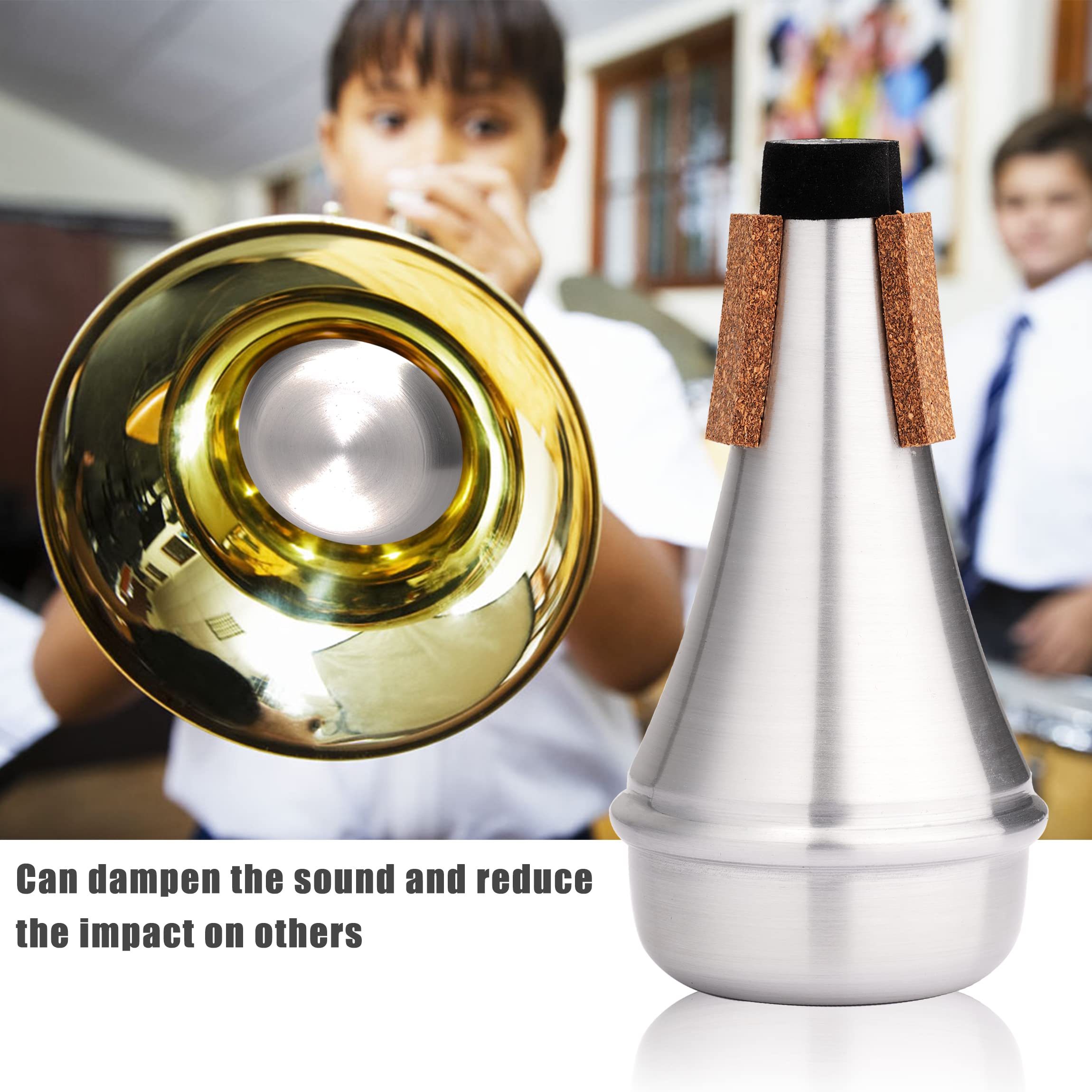 Trumpet Straight, Lightweight Practice Trumpet Mute, Aluminum Alloy Trumpet Mute Silencer for Jazz