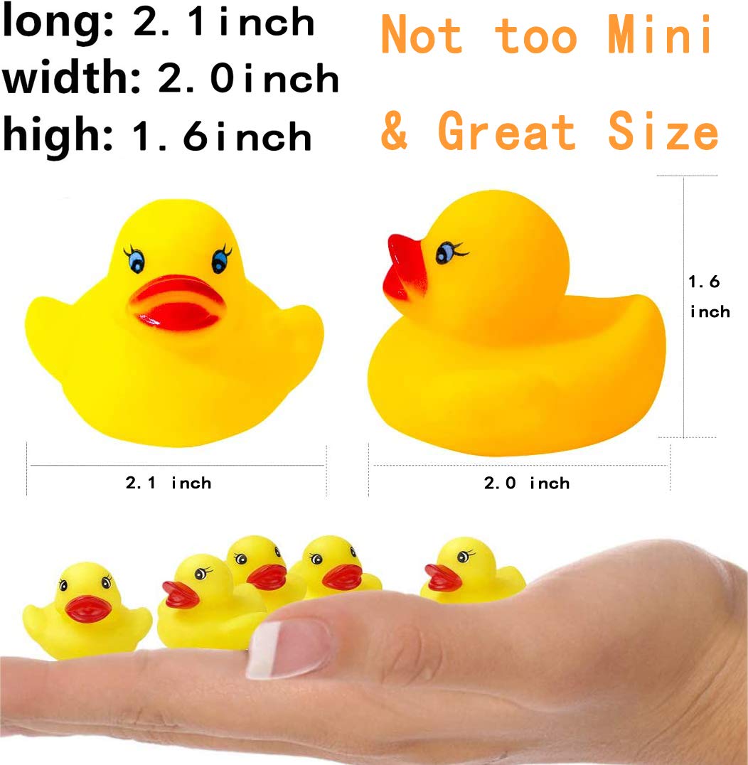 Rubber Ducky Baby Bulk Bath Toy Shower Birthday Party Favors Gift, Set of 50