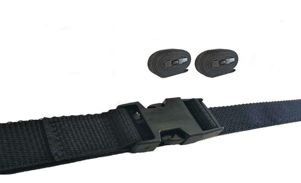 RV Cover Tie Down Straps | Heavy Duty 1" Cinch Strap with Quick Release Buckle | Adjustable to 40' L | Universal for All RV Makes and Models | 2 Pack Set | Made in USA