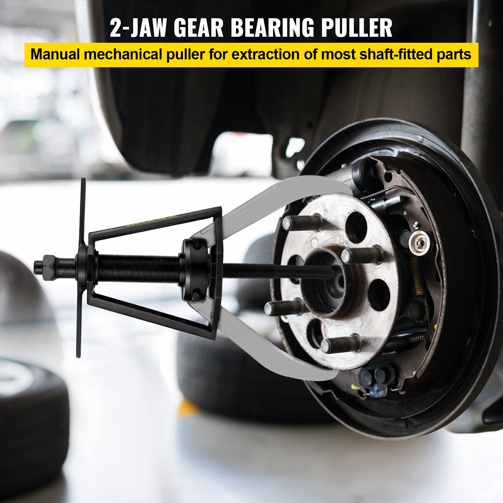 VEVOR Gear Puller 2 Jaw Puller, 14 Ton/30854 LBS Capacity Manual Puller, 21-1/3"-28" Spread Reach and 3-1/3" -12-1/5" Spread Range, 20" Overall Length Gear Removal Tools For Slide Gears, Pulleys