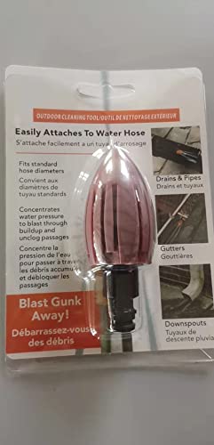 Water Rocket water hose nozzle for Gutter Cleaning,Gutter Cleaning Tool Pressure Nozzle,Roof Cleaner Nozzle , Window Washing Accessories, Gutter Cleaner Attachment