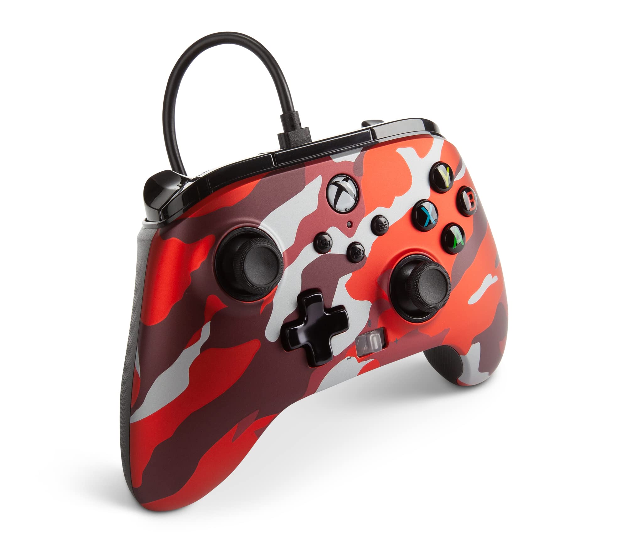 PowerA Enhanced Wired Controller for Xbox Series X|S - Metallic Red Camo, gamepad, wired video game controller, gaming controller, Xbox Series X|S