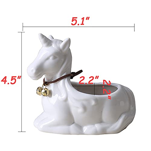 YONGYAN Horse Shape Flower Pot Statue Decoration Ceramics Garden Planters Containers Pot Bookshelf Office Desktop Decor