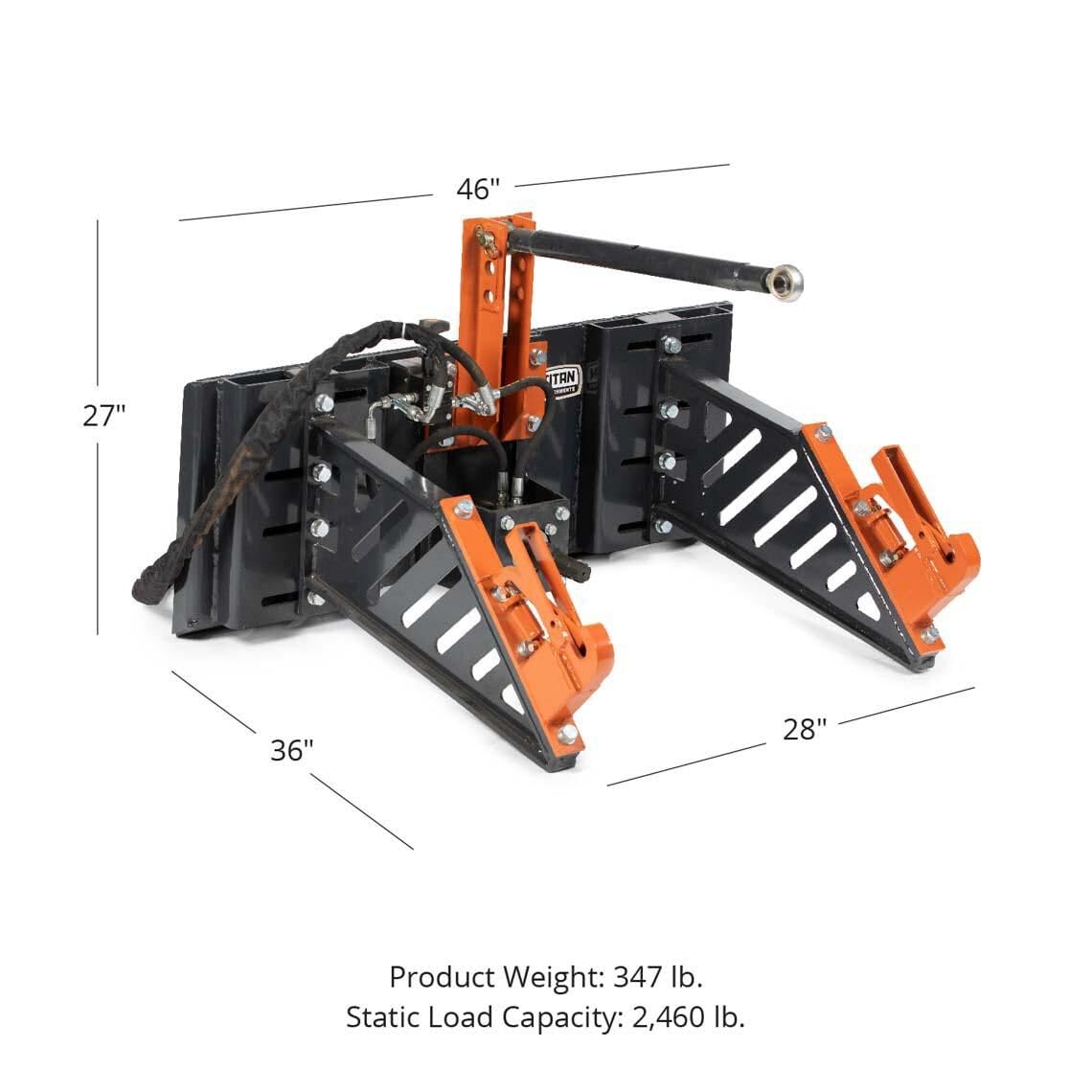 Titan Attachments Skid Steer to PTO Adapter, Category 1, 3 Point Hitch