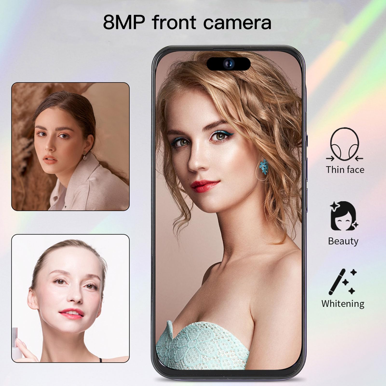 PRO4G Smartphone Unlocked, 6.6in FHD Cell Phone 8GB RAM 256GB ROM for13, Smartphone Dual SIM (US Plug)