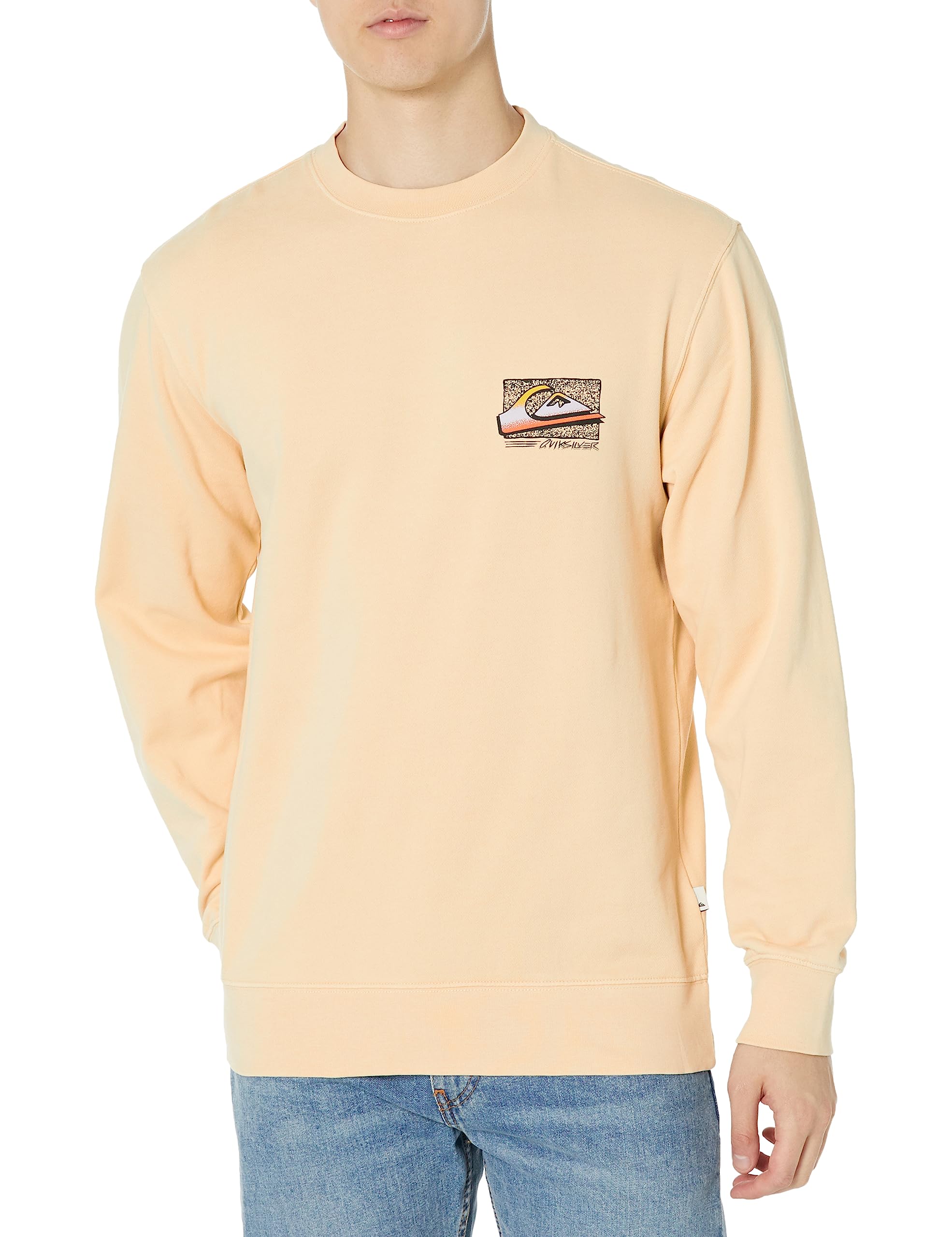 Quiksilver Men's Nean Slab Crew Neck, Birch, XX-Large
