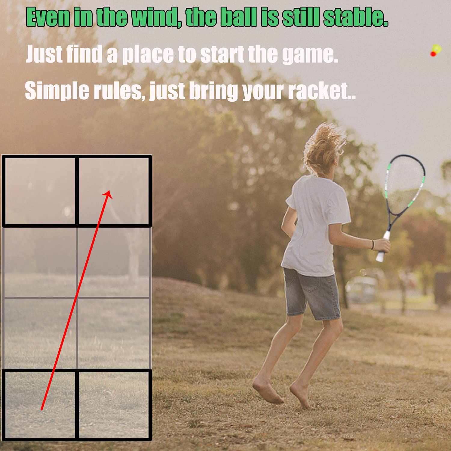 Senston Badminton Set - Badminton Racket Set Perfect for The Beach, Park or Backyard Including 2 Rackets, 3 Balls, 1 Bag - Quickly Expand The Game Suit Without The Need for a Venue