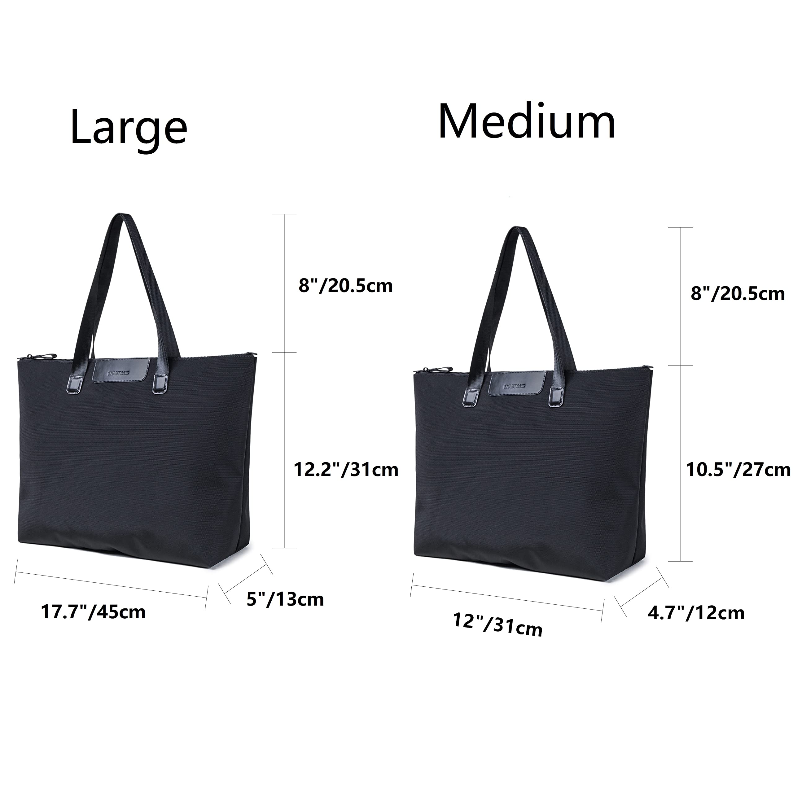 SMARTHAIR Womens Shoulder Bag Nylon Top Handle Satchel Handbag Tote Purse,Black,M,TA21