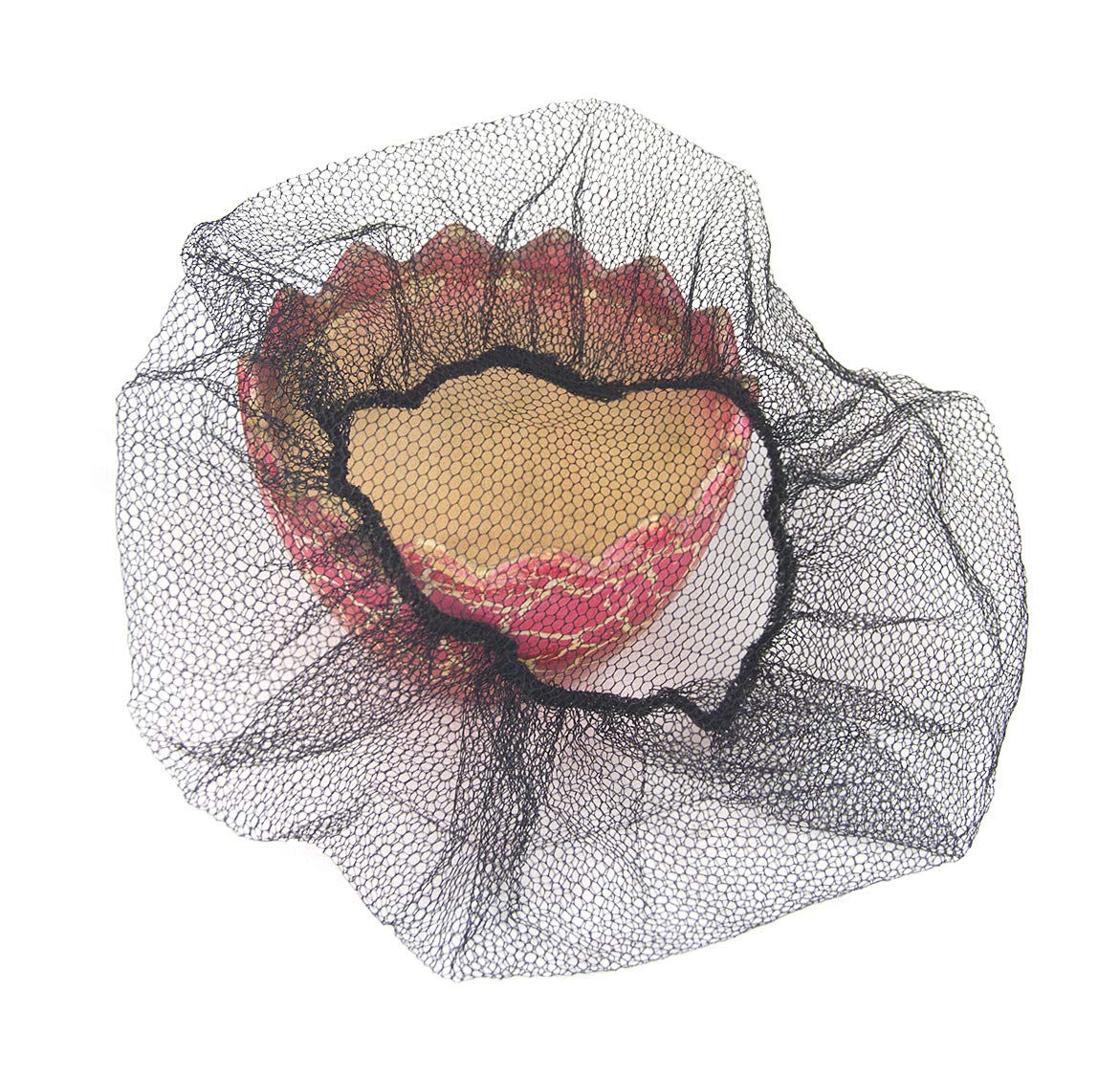 QIAN SOU Disposable Hair Nets Durable Nylon Caps Breathable Honeycomb 24" (100)