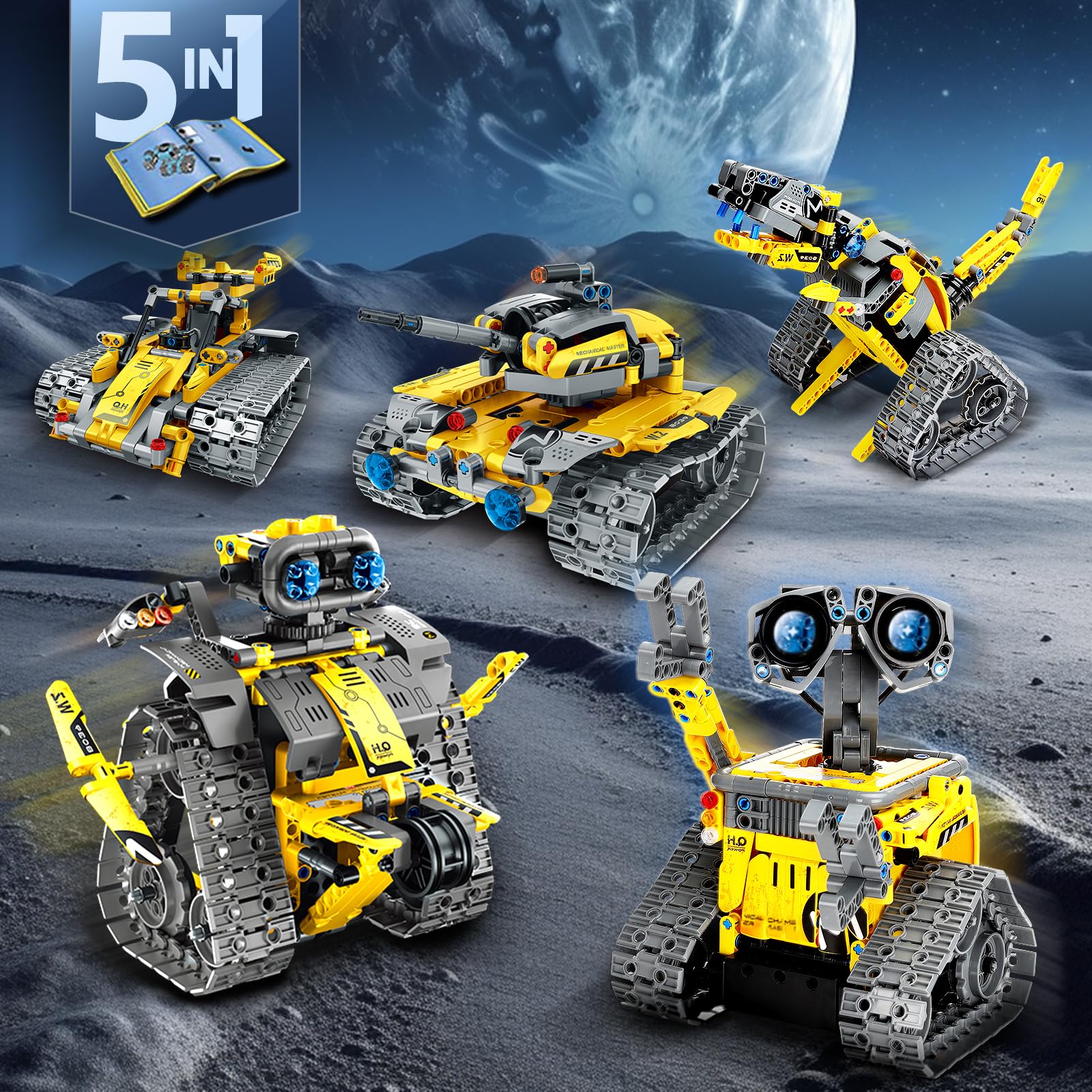 Sillbird STEM Building Blocks Robot for Kids- Remote Control Engineering Science Educational Building Toys Kits for 8,9-14 Year Old Boys and Girls
